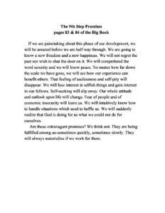 9th-Step-Promises - Seattle Overeaters Anonymous